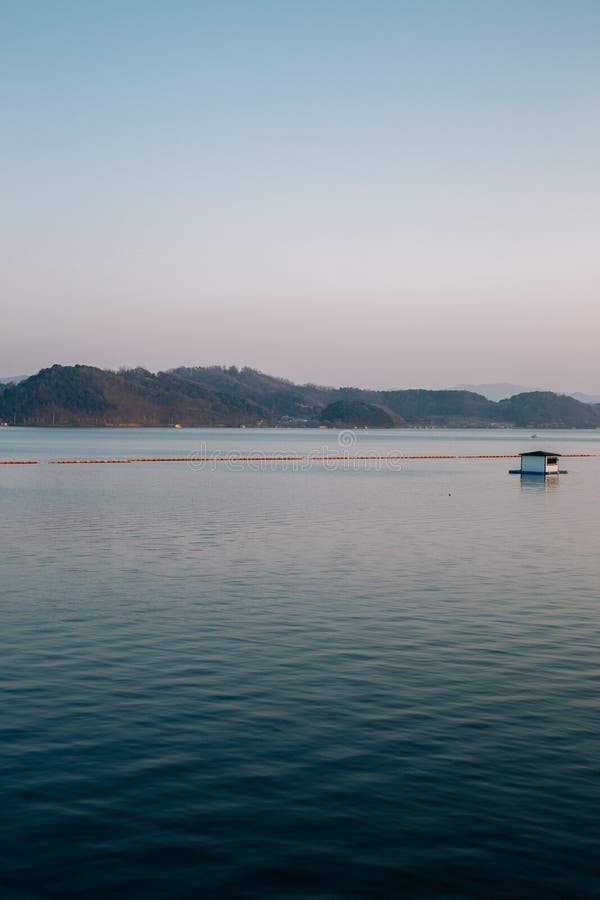 Sunset of Yedang Lake in Yesan, Korea Stock Image - Image of outdoor ...