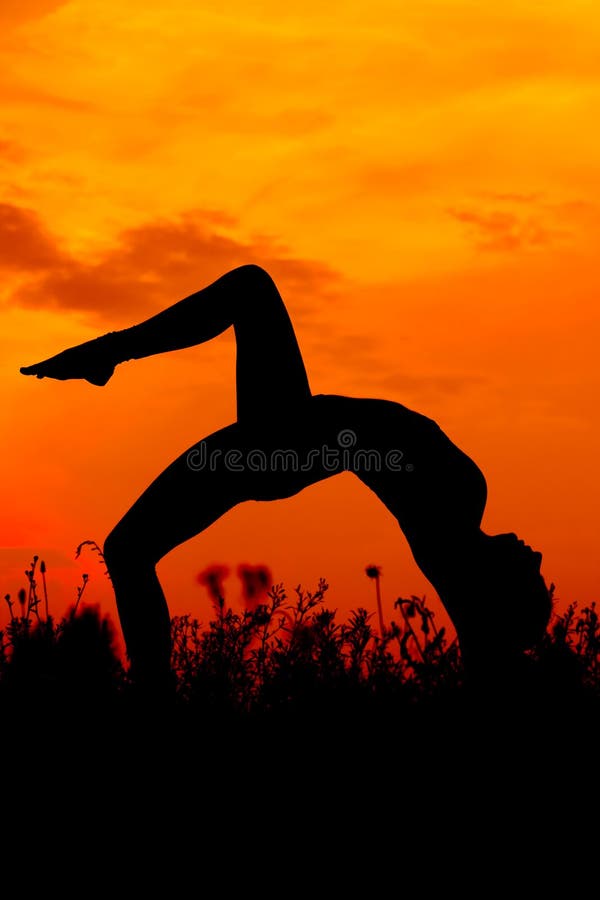 Sunset yoga stock photo. Image of yoga, young, active - 34227920