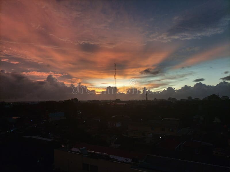 Sunset in Yogyakarta Indonesia Stock Photo - Image of evening, dawn ...