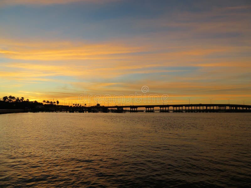 Sunseting Over the Manatee River Stock Photo - Image of river, nature ...