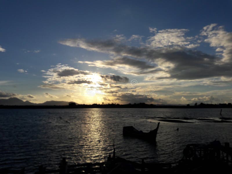 Sunsets in banda aceh stock image. Image of sunset, reflection - 81450973