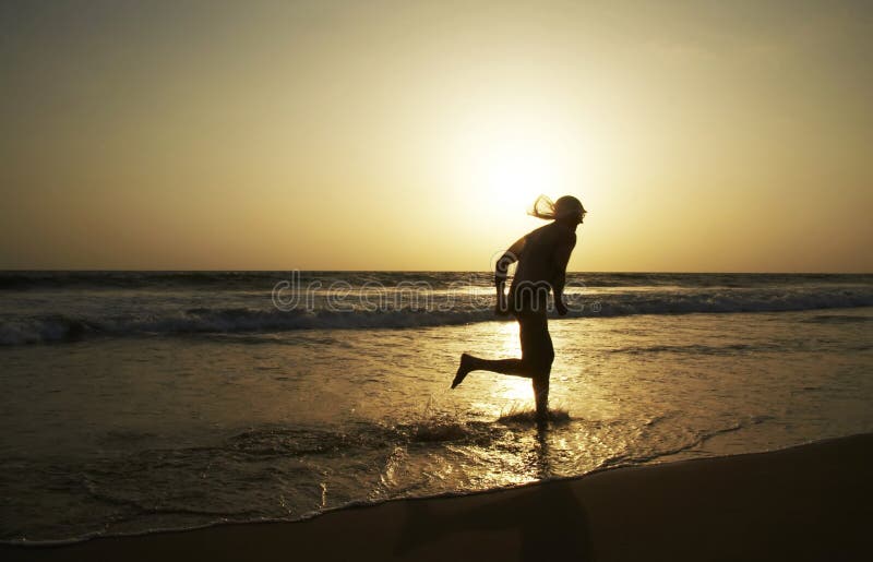 Running Sunset stock photo. Image of copy, hour, active - 1249314