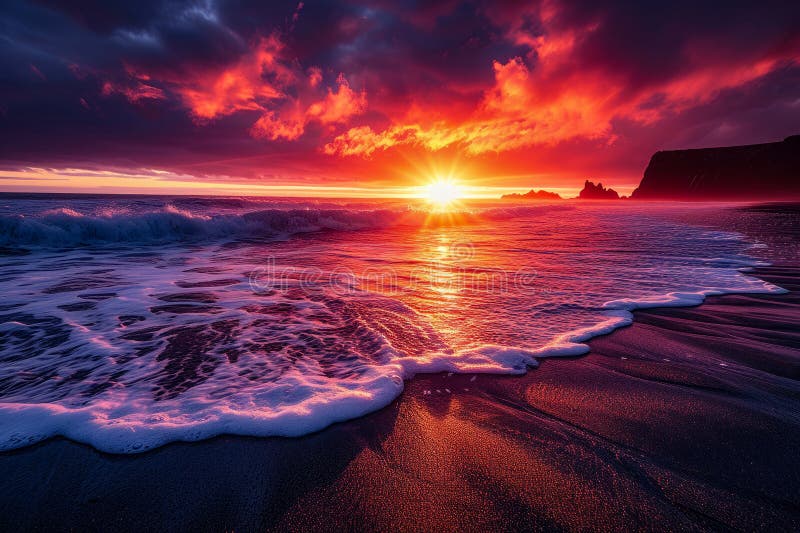 Sunsets and Sunrises All Over the World Stock Illustration ...