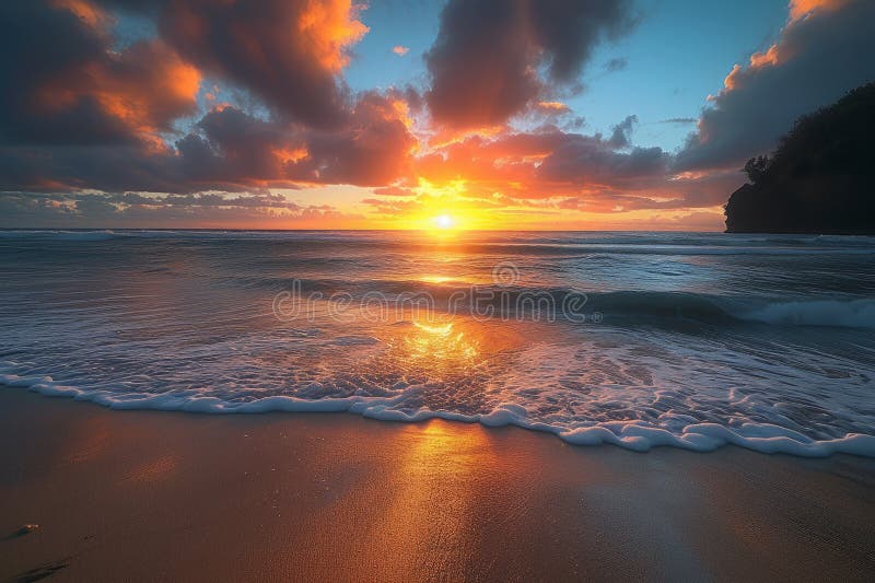 Sunsets and Sunrises All Over the World Stock Illustration ...