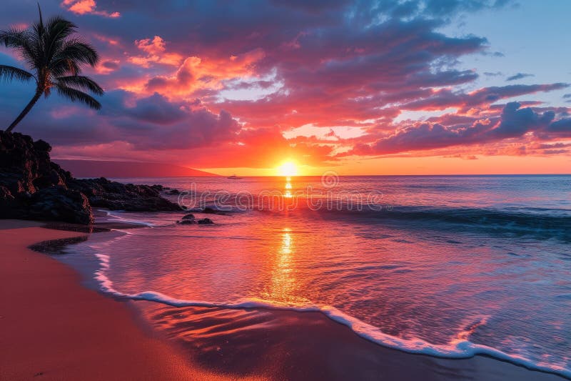 Sunsets and Sunrises All Over the World Stock Illustration ...