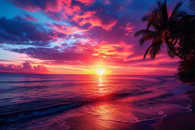 Sunsets and Sunrises All Over the World Stock Illustration ...