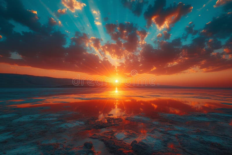 Sunsets and Sunrises All Over the World Stock Illustration ...