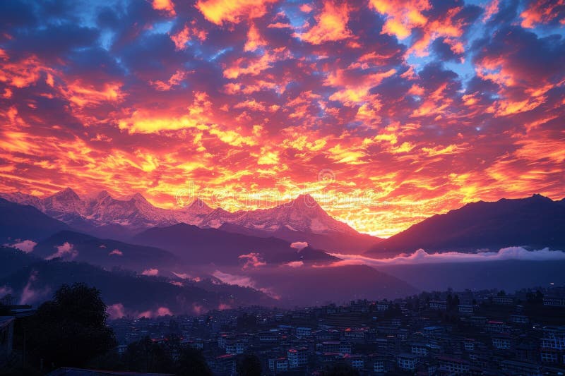 Sunsets and Sunrises All Over the World Stock Illustration ...