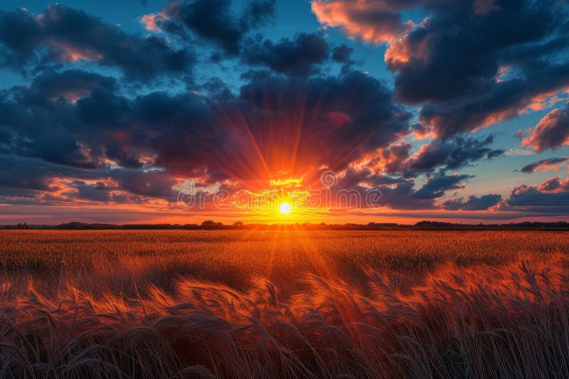 Sunsets and Sunrises All Over the World Stock Illustration ...