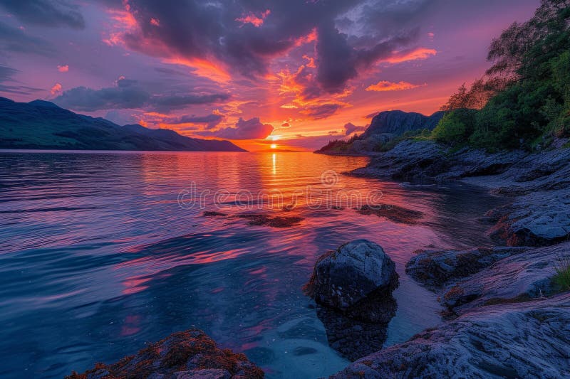 Sunsets and Sunrises All Over the World Stock Illustration ...