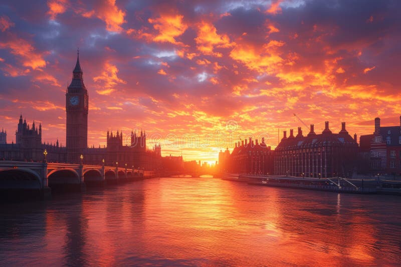 Sunsets and Sunrises All Over the World Stock Illustration ...