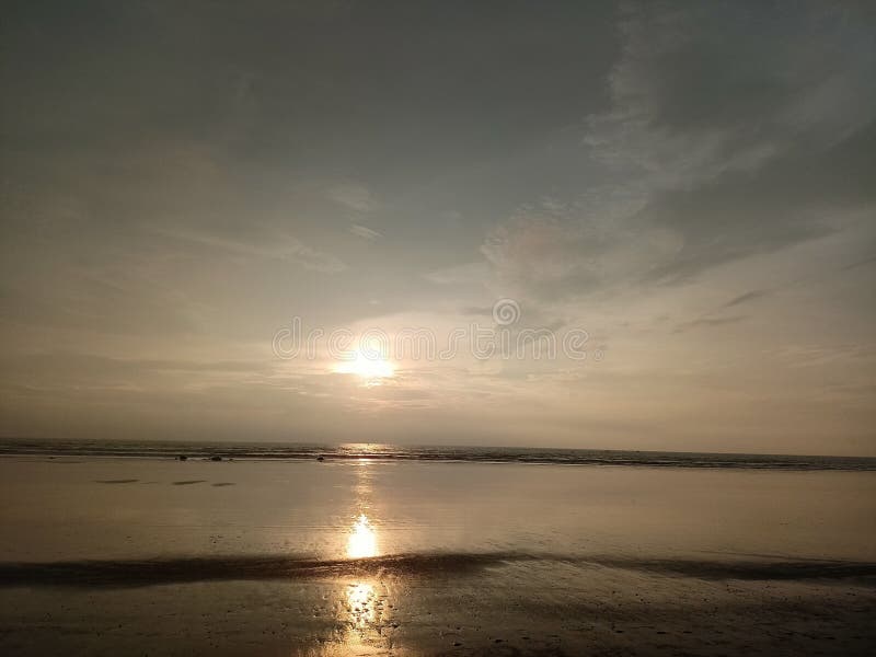 Sunsetting on the Beach stock image. Image of show, beach - 262075353