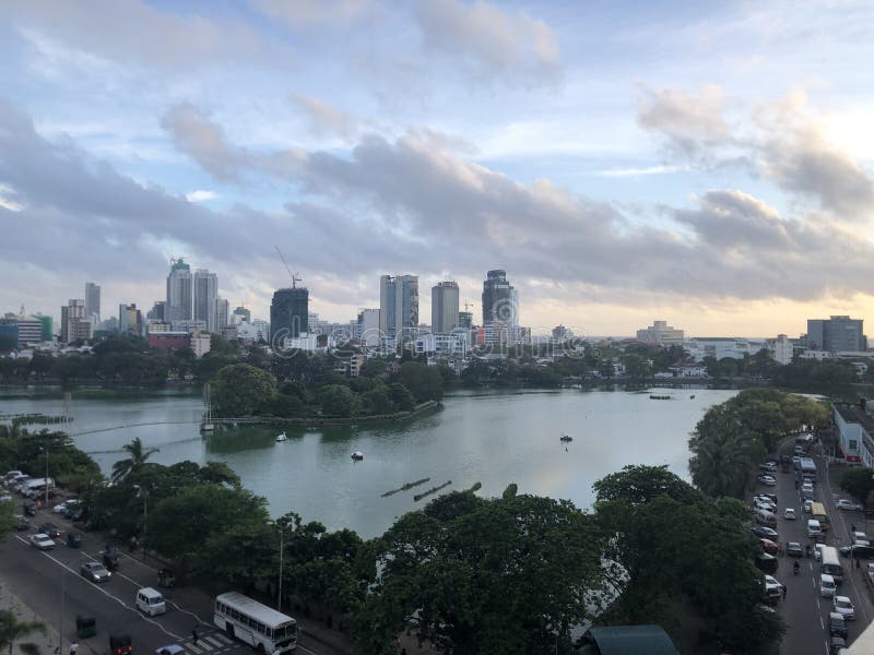 Sunsetting in the Beautiful and Developing Colombo, Sri Lanka Stock ...