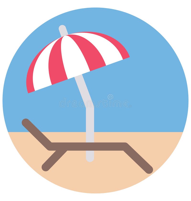 Sunshade Color Isolated Vector Icon that Can Be Easily Modified or Edit ...