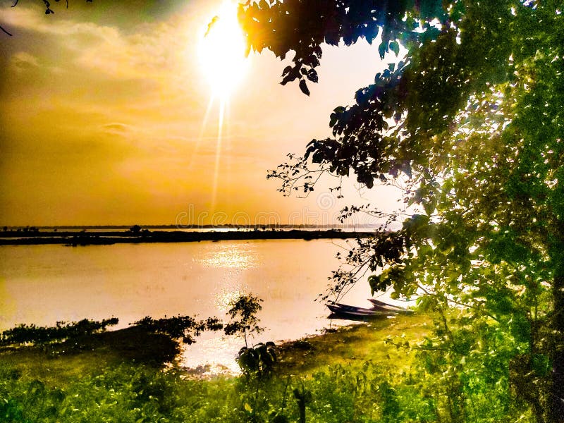 A Sunshine Afternoon and Burning Nature. Stock Photo - Image of burning ...