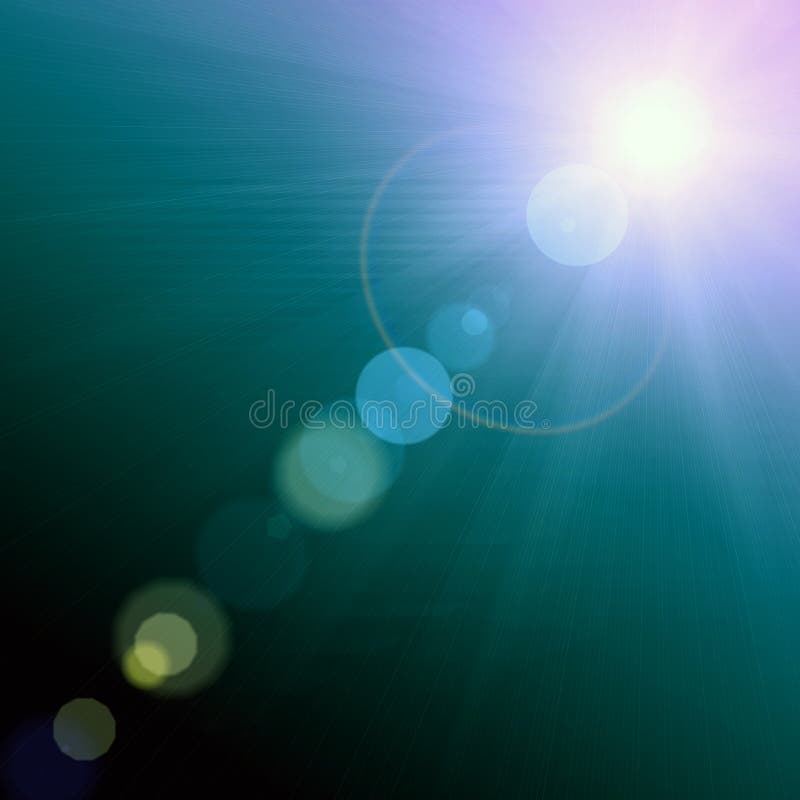 Sunshine Flare Flash with Sparks and Bokeh Effect on Transparent ...