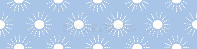 Sunshine Background Vector Banner. Fun and Bright Nature Sun Seamless ...