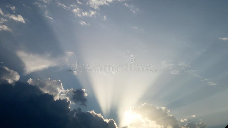 Sunshine Bright Morning Clouds Sun Sky Stock Image - Image of glorious ...