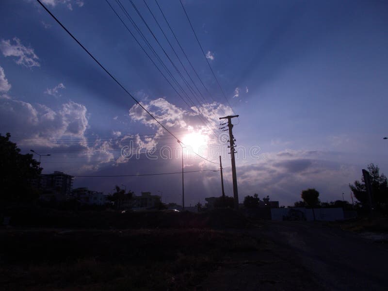 Sunshine within Clouds stock photo. Image of sunset, effect - 96382950