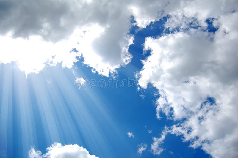Sunshine from Clouds in Day. Stock Image - Image of cloudy, haze: 11773991