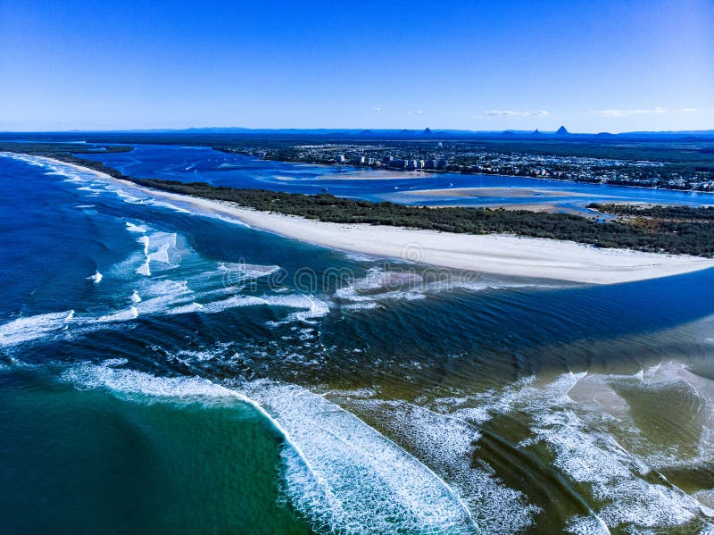 Sunshine Coast in Queensland Stock Image - Image of nature, aerial ...