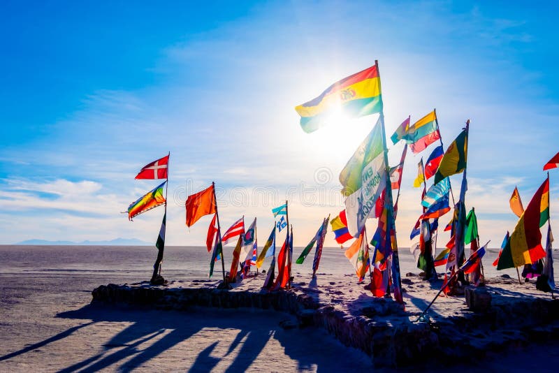 Sunshine Flags from Different Countries on Stones Editorial Stock Image ...