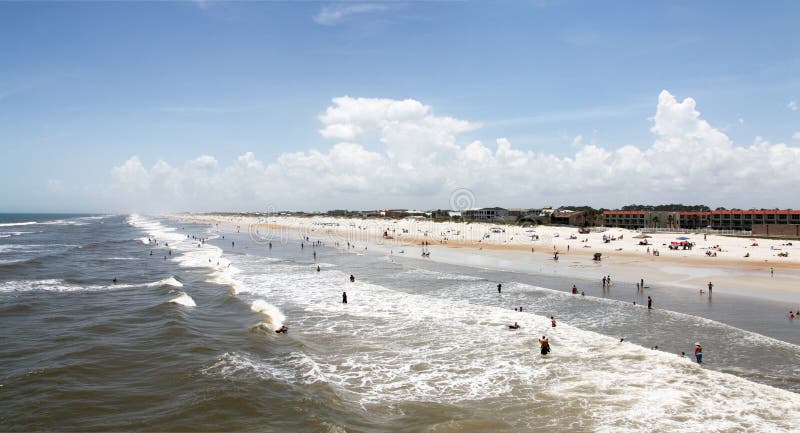 Sunshine Florida beach editorial stock image. Image of seashore - 111641379