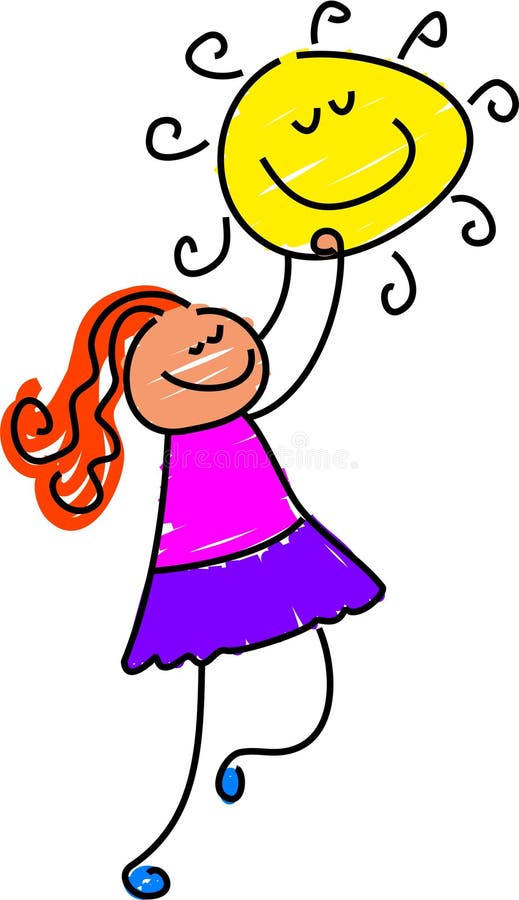 Sunshine girl stock illustration. Illustration of clipart - 619459