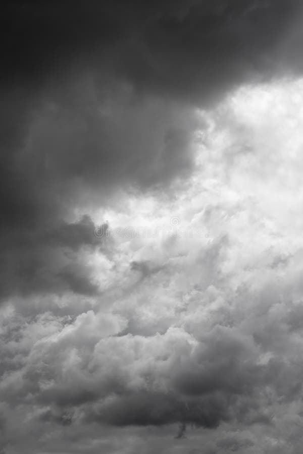 Sunshine through Gray Sky, Rain. Stock Image - Image of clouds, gray ...