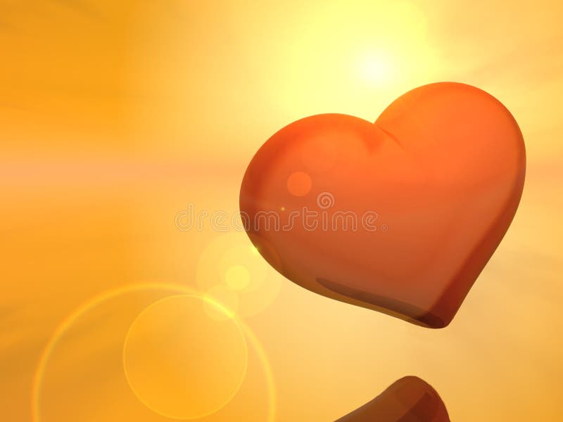Sunshine and Heart stock illustration. Illustration of anniversary ...
