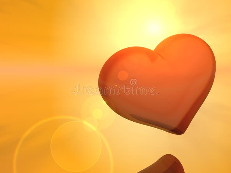 Sunshine and Heart stock illustration. Illustration of anniversary ...