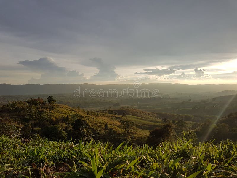 Sunshine with hills stock photo. Image of sunshine, hills - 97000168