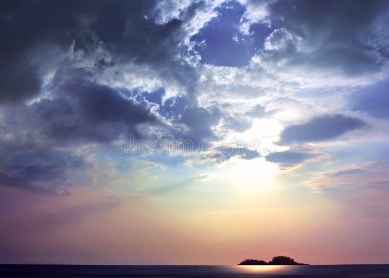 Sunshine on Islands and Sea Stock Image - Image of shimmer, calm: 23243841