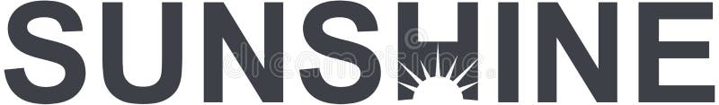 Sunshine Lettering Logo Design Vector Stock Vector - Illustration of ...