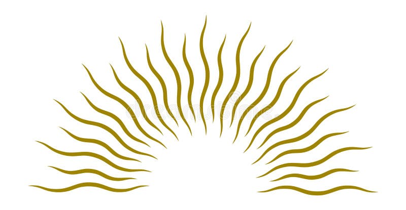 Sunshine Light Waves. Sunbeam Emblem Stock Vector - Illustration of ...