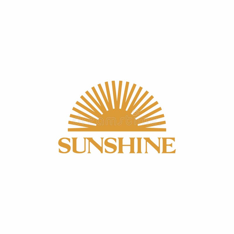 Sunshine Logo Vector Design. Solar Icon Stock Vector - Illustration of ...