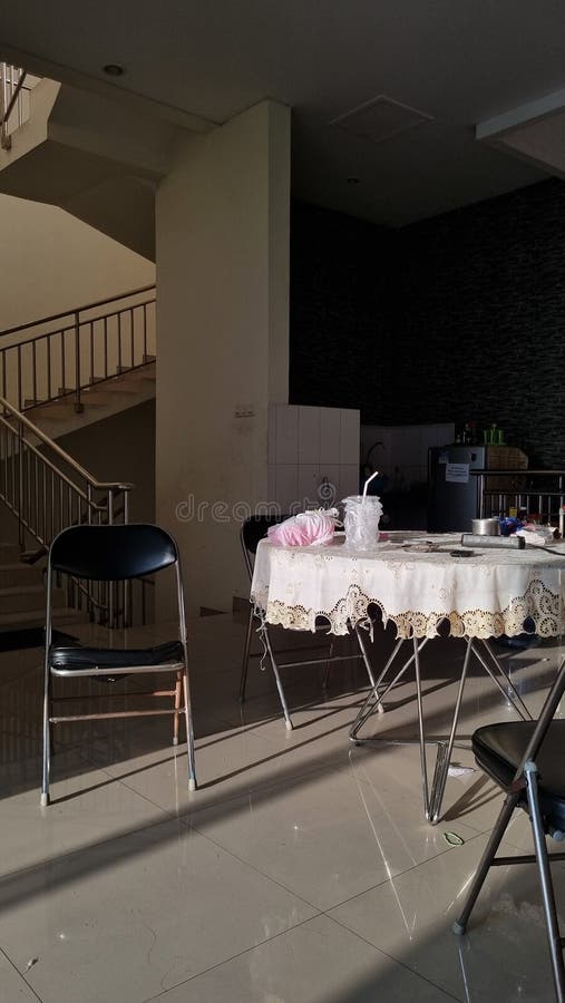 Sunshine in the Morning with Messy Table in the Kitchen Stock Photo ...