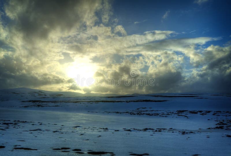 Sunshine in Norwegian Mountains Stock Image - Image of view, panoramic ...