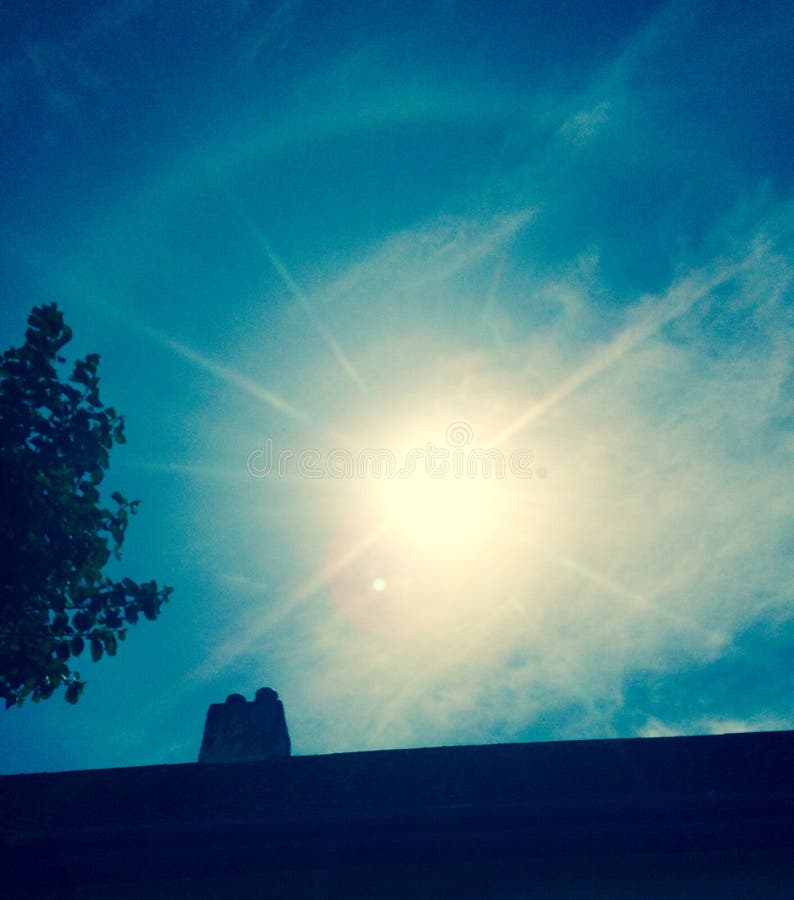 Sunshine stock photo. Image of bluesky, summer, rooftops - 43269456