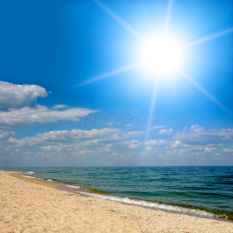 Sunshine over sea stock photo. Image of sand, sunshine - 8015714