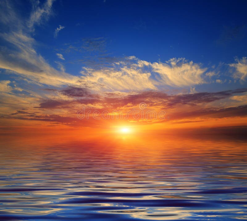 Sunshine over water stock image. Image of golden, orange - 199066965