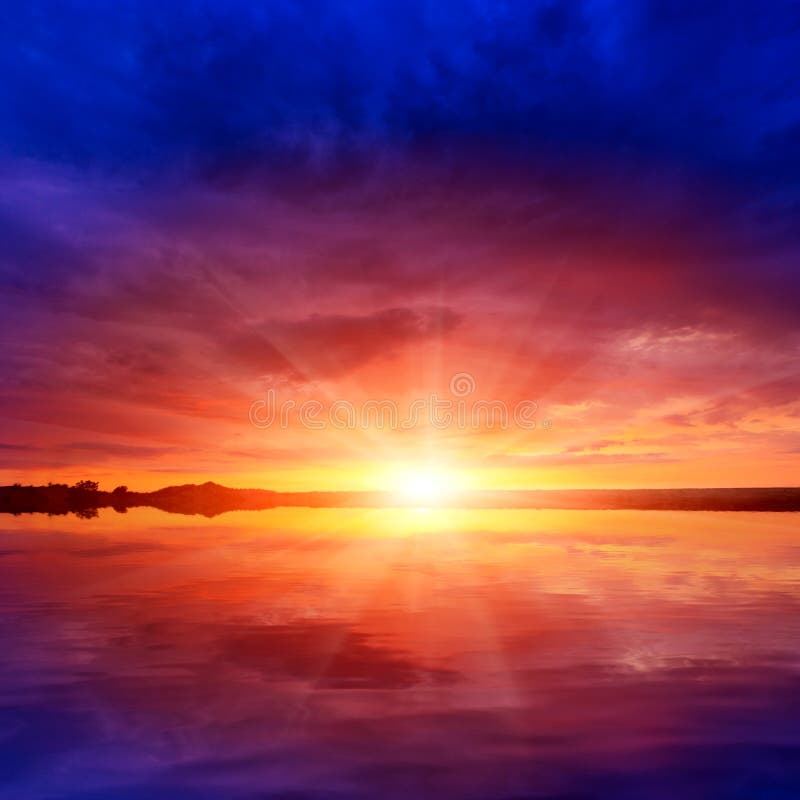 Sunshine over water stock image. Image of forecast, scape - 25437473