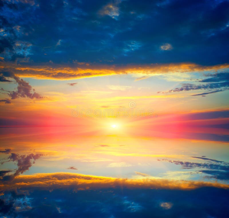 Sunshine Over Water Surface Stock Photo - Image of contour, mirror ...