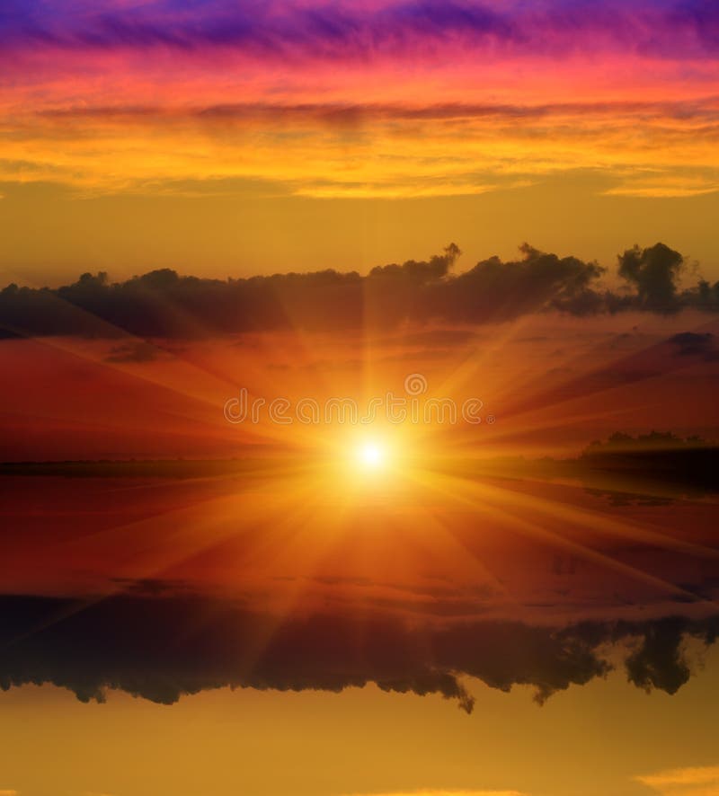 Sunshine Over Water Surface Stock Photo - Image of fantasy, landscape ...