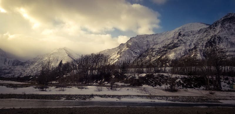 Sunshine peaking stock photo. Image of trees, mountains - 172621822