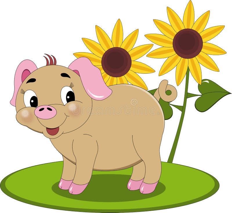Sunshine Piglet stock illustration. Illustration of garden - 28249581