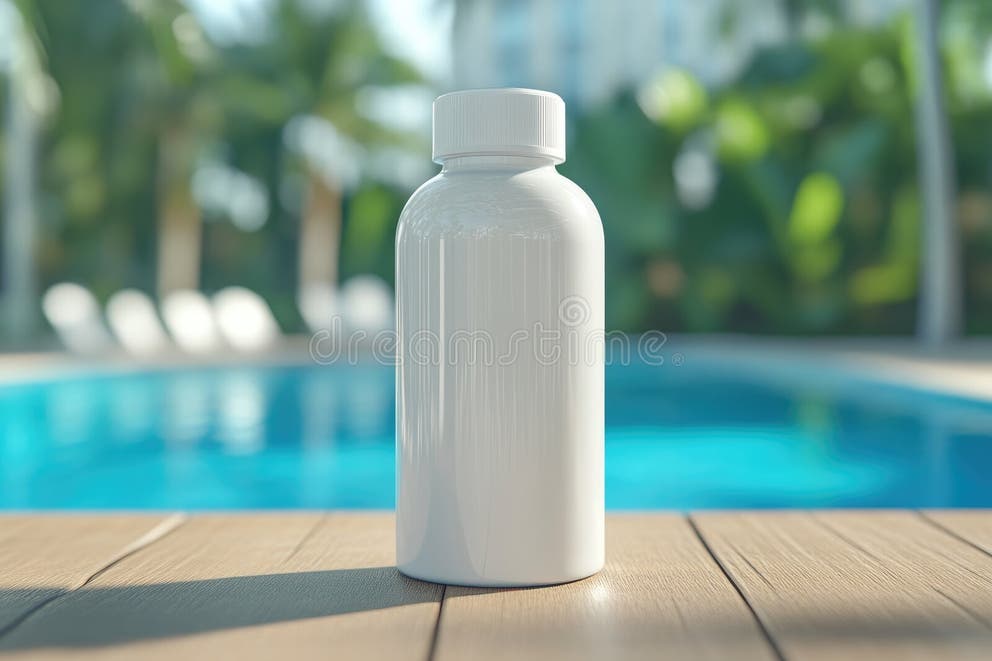 Sunshine Reflections on Empty Sunscreen Bottle Mockup. Stock ...