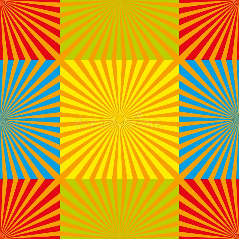 Rays Pattern with Yellow Light Burst Stripes. Sun Ray.Abstract ...