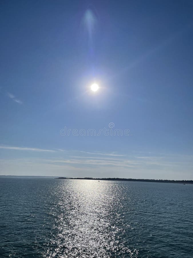 Sunshine on the solent stock image. Image of england - 327830769