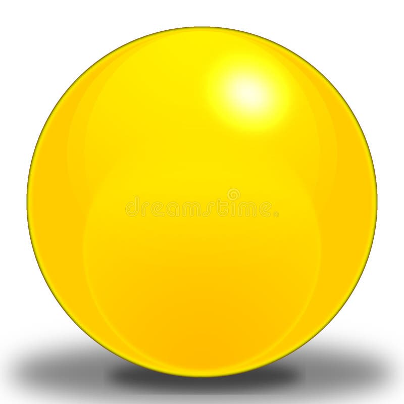 Yellow sphere stock illustration. Illustration of reflections - 7534178